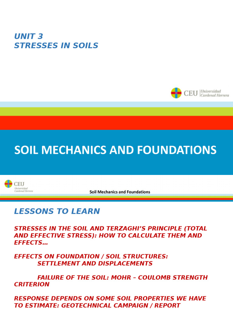 Unit 3-Stresses in Soils | PDF | Geotechnical Engineering | Stress ...
