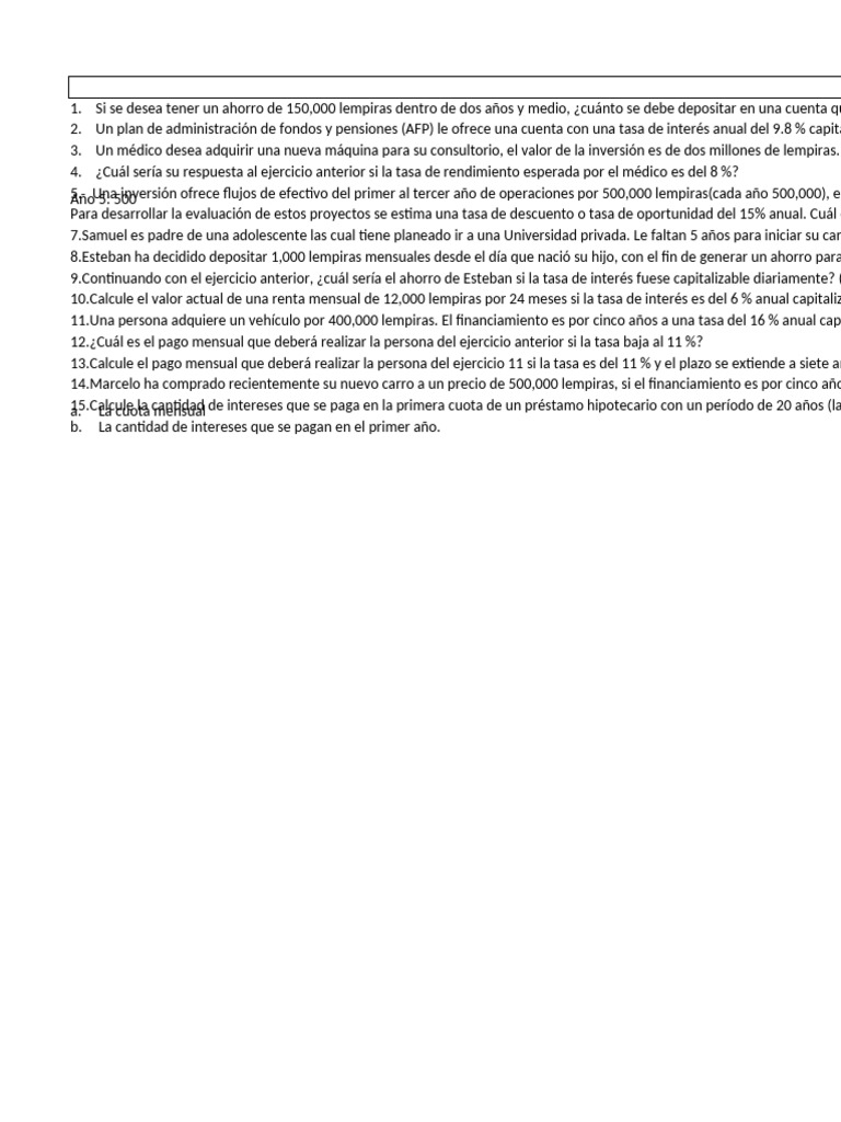 Pregunta | PDF | Ahorro | Interés