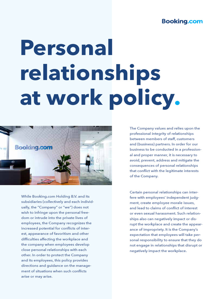 Personal Relationships at Work Policy | PDF | Conflict Of Interest ...