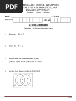 GRADE 8 MATHEMATICS TERM 1 2025 OPENER EXAM | PDF | Mathematics