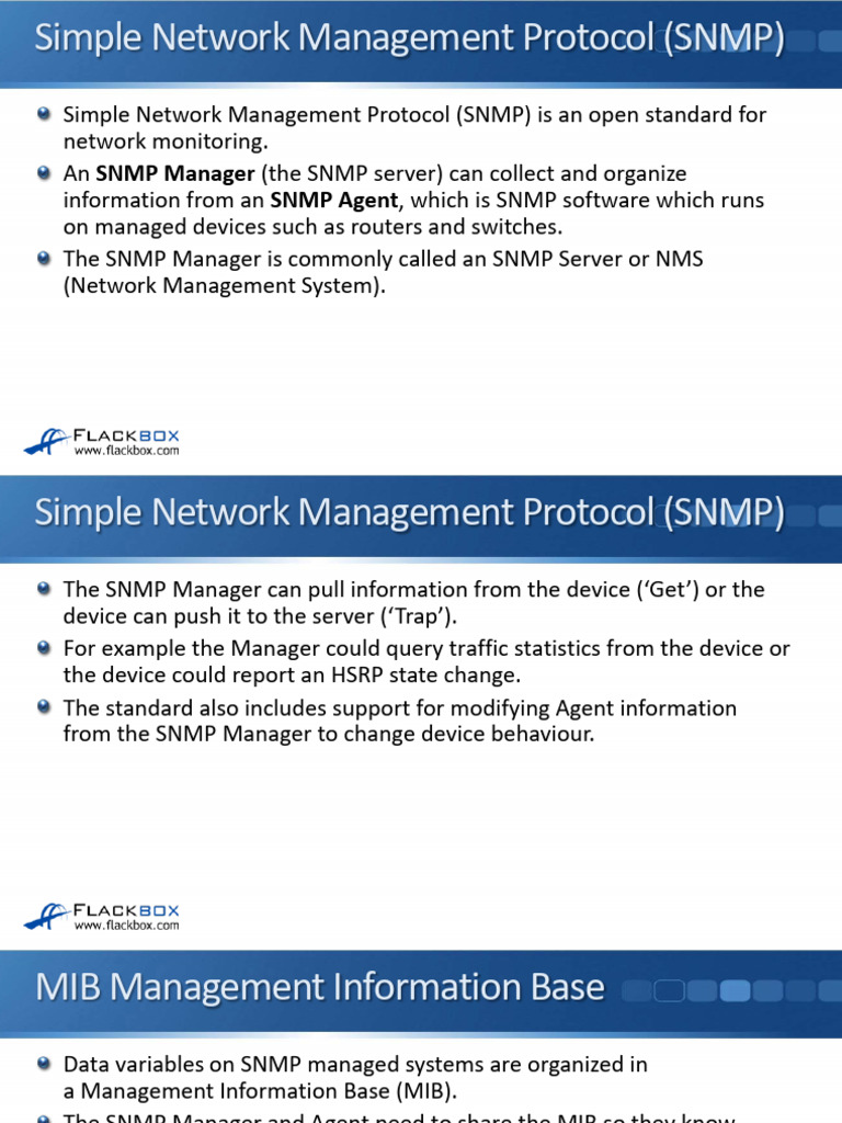 34 05 SNMP Simple Network Management Protocol | PDF | Network ...
