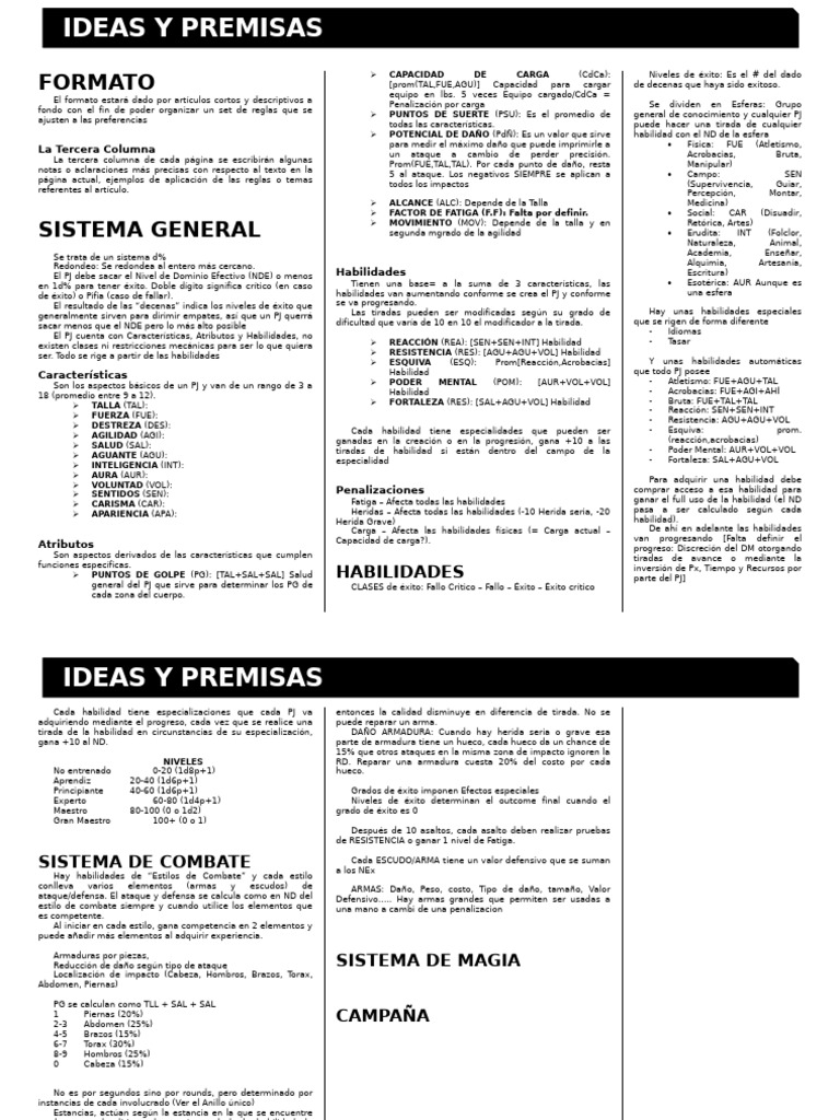 Ideas Basicas y Premisas. | PDF