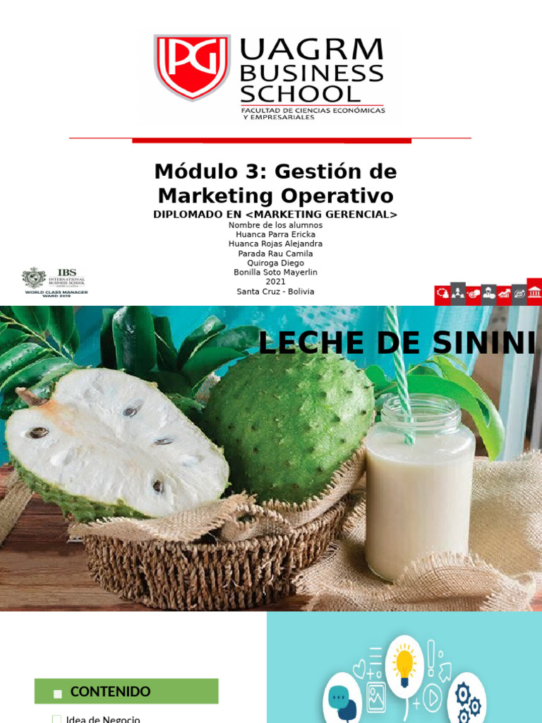 Leche de Sinini: Innovación Saludable | PDF | Marketing | Producto ...