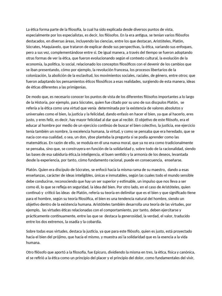 Filosofía | PDF | Platón | Virtud