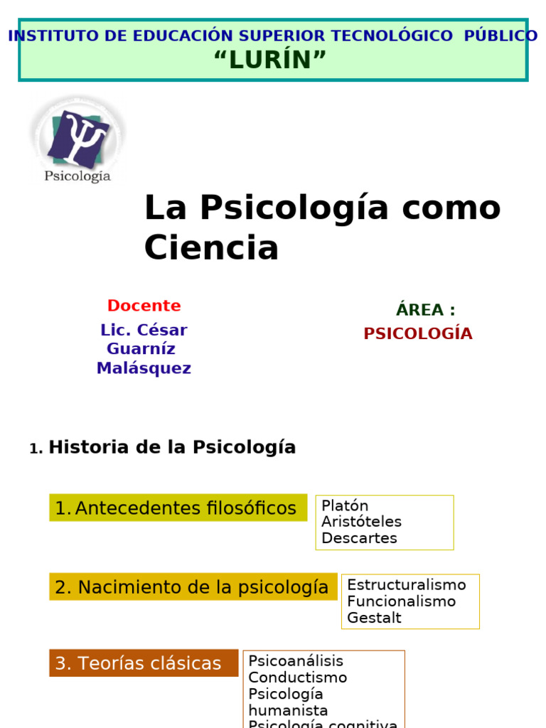 La Psicología Como Ciencia | PDF | Sicología | Método científico