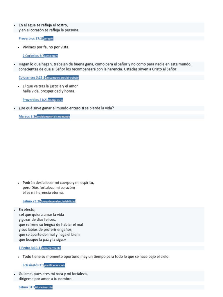 Biblia Versiculos | PDF | Amor | Creencia religiosa y doctrina