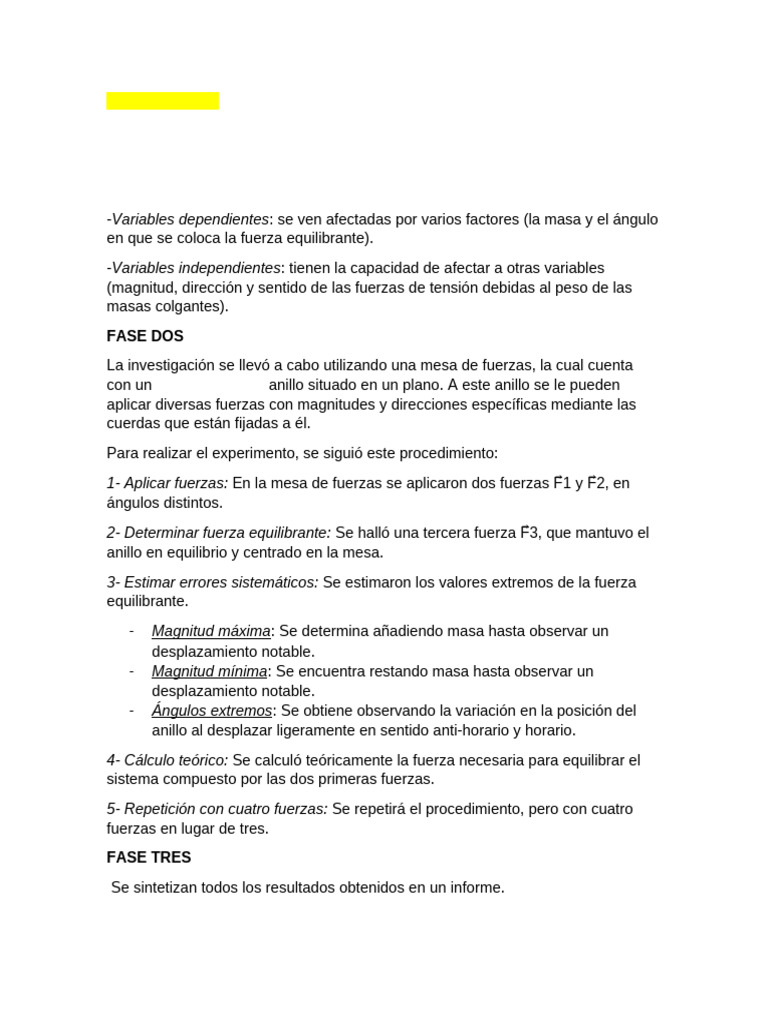 laboratorio física 2 | PDF | Fuerza | Masa