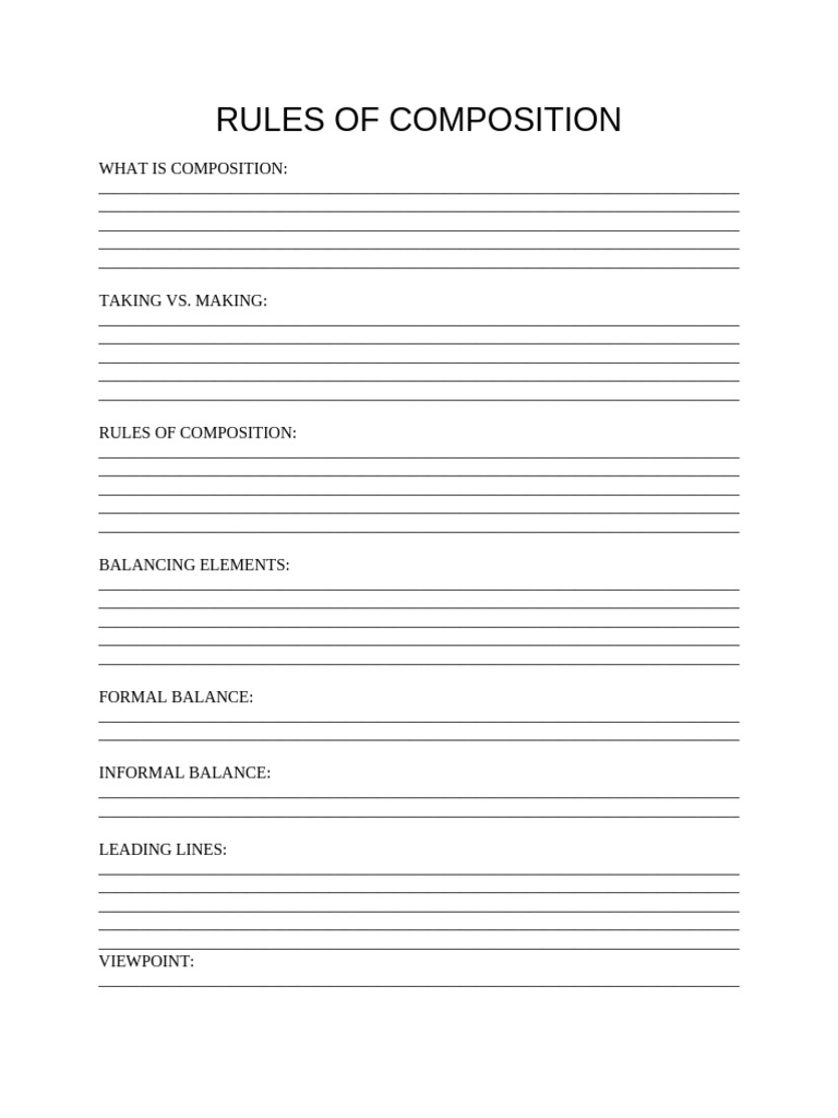 7-Rules of Composition-Notes | PDF