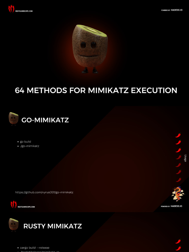 64 Methods For Mimikatz Execution | PDF