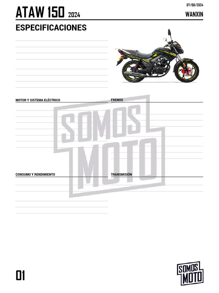 Ataw 150 2024 - Wanxin - NegroAmarillo 07 08 2024 | PDF | Motocicleta ...