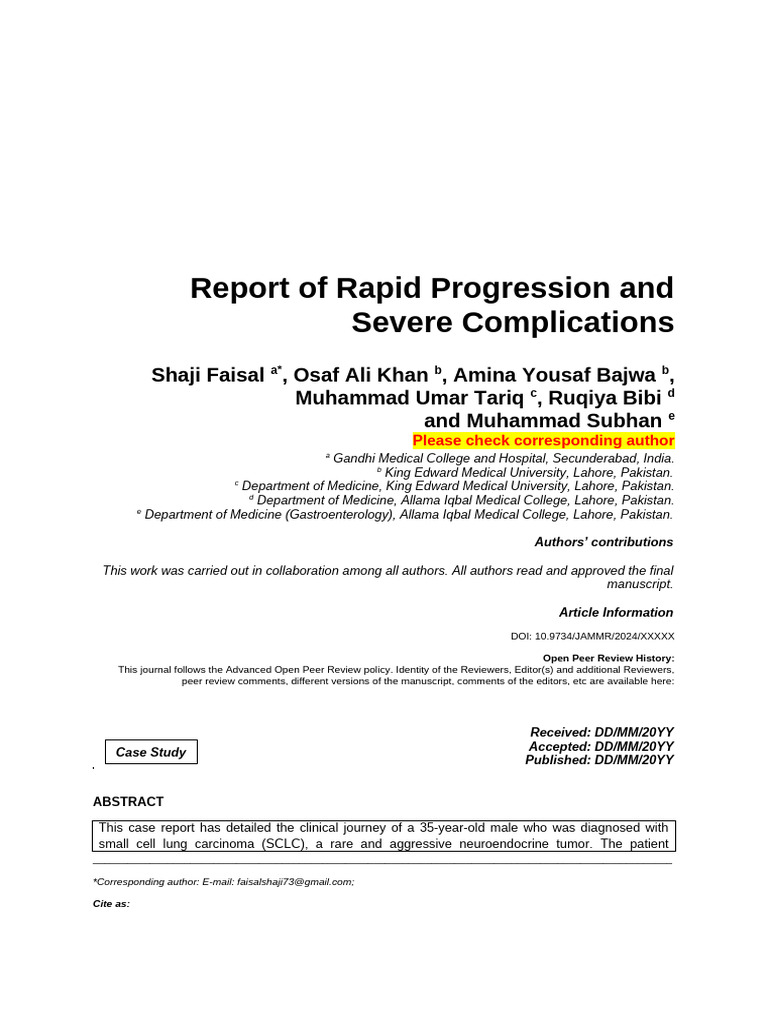 Galley Proof - 2024 - JAMMR - 123880 - 111 | PDF | Metastasis ...