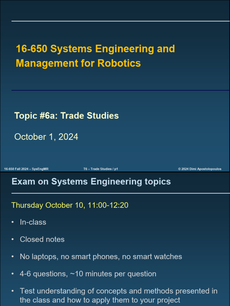 Trade Studies in Systems Engineering | PDF | System