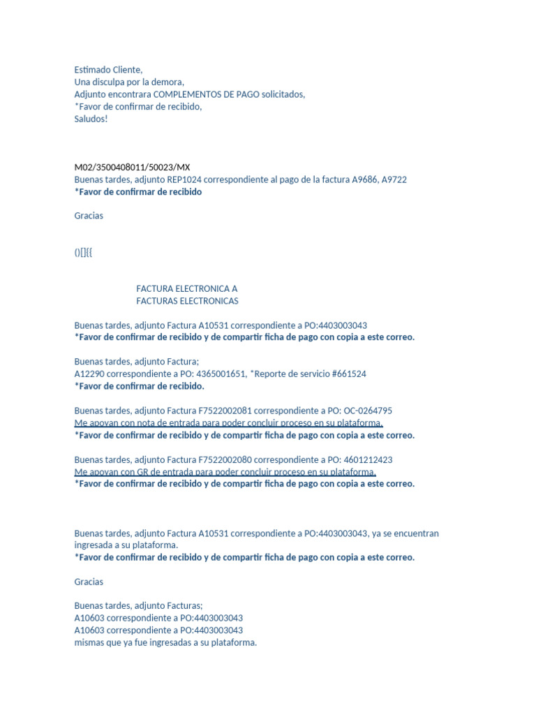 Estimado Cliente | PDF