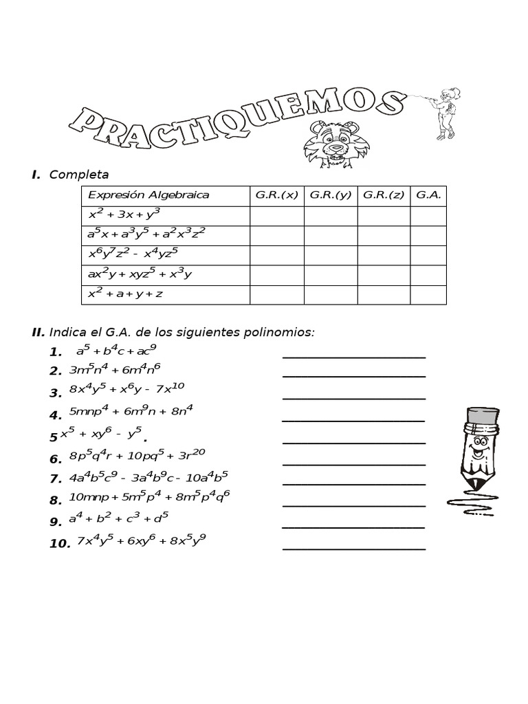 Grados de Un Polinomio | PDF | Álgebra abstracta | Álgebra