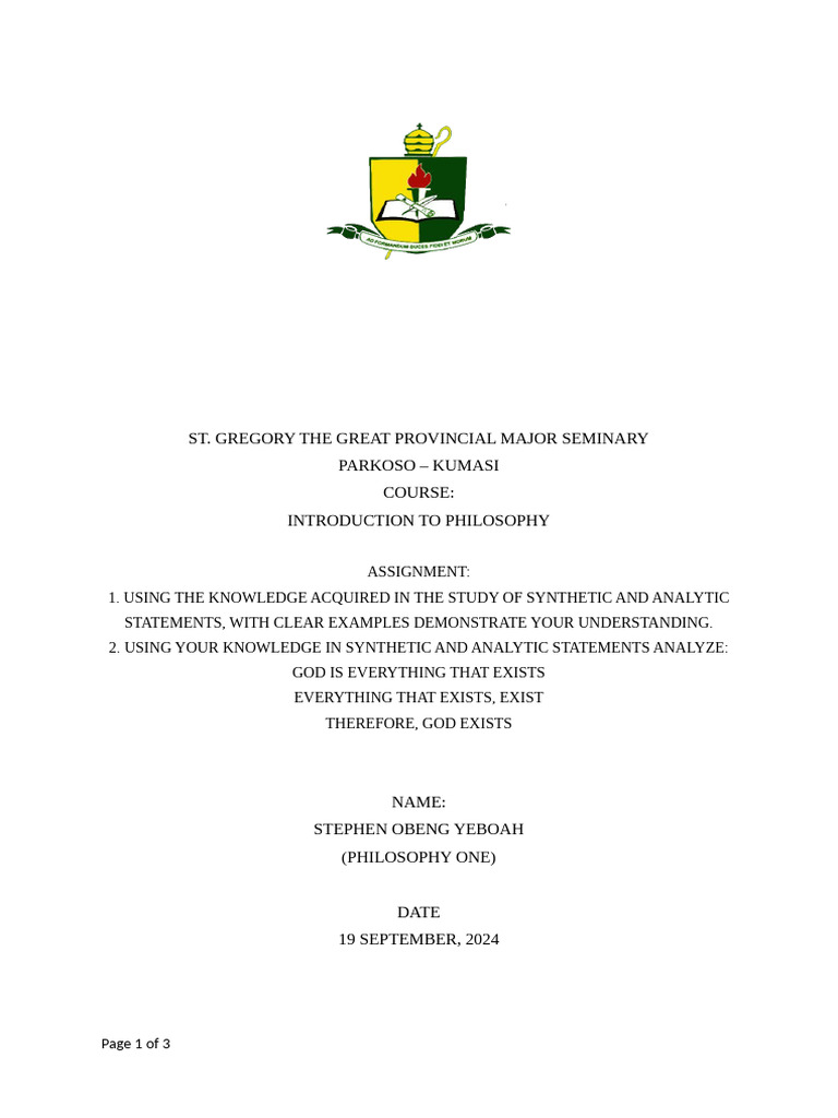 Intro phil | PDF | Argument | Logical Consequence