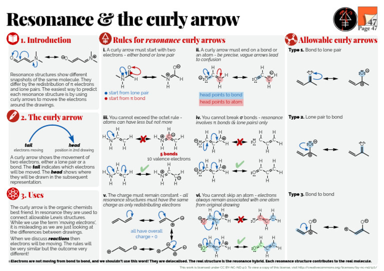C Resonance Curly Arrow | PDF | Chemical Bond | Applied And ...