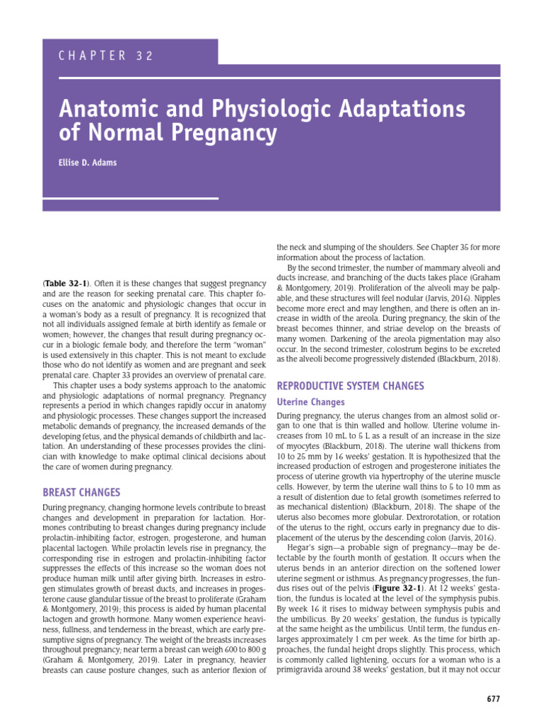 Pregnancy: Anatomic & Physiologic Changes | PDF | Pregnancy | Uterus