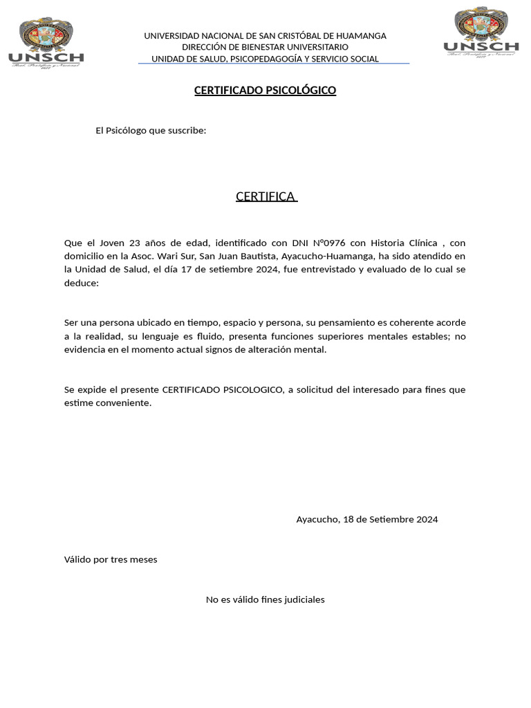 Certificado Francisco | PDF | Relaciones personales, crianza y ...
