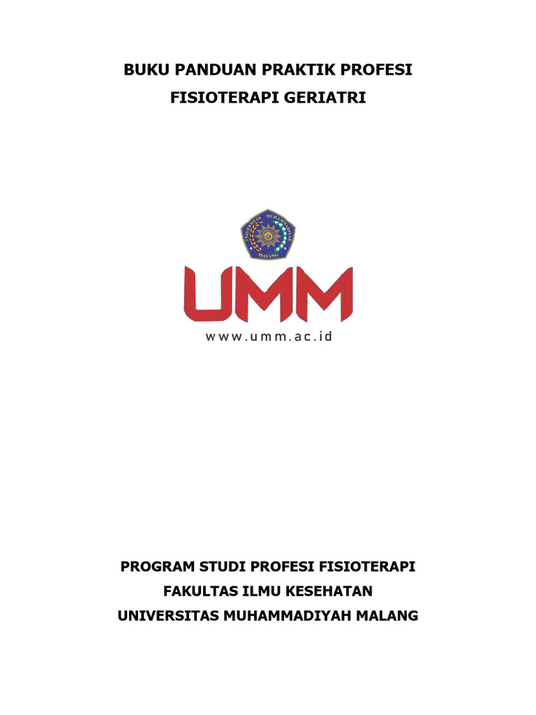 Panduan Praktik Profesi FT Geriatri Akt 9 Revisi | PDF