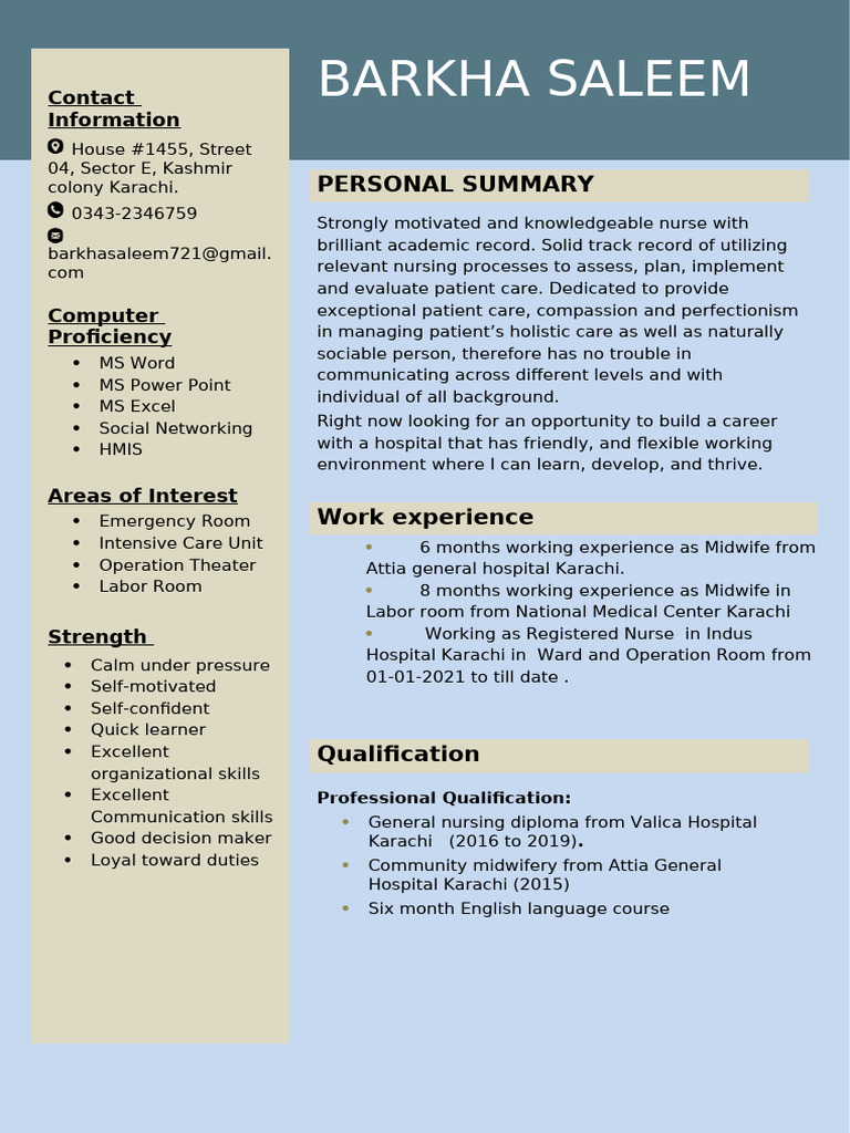 Komal Saleem | PDF | Nursing | Midwife