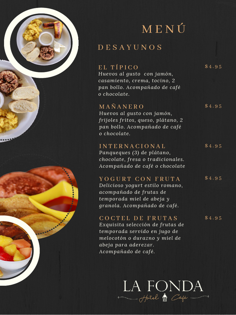 Menu Fonda | PDF | Tortita | Cocina de las Americas