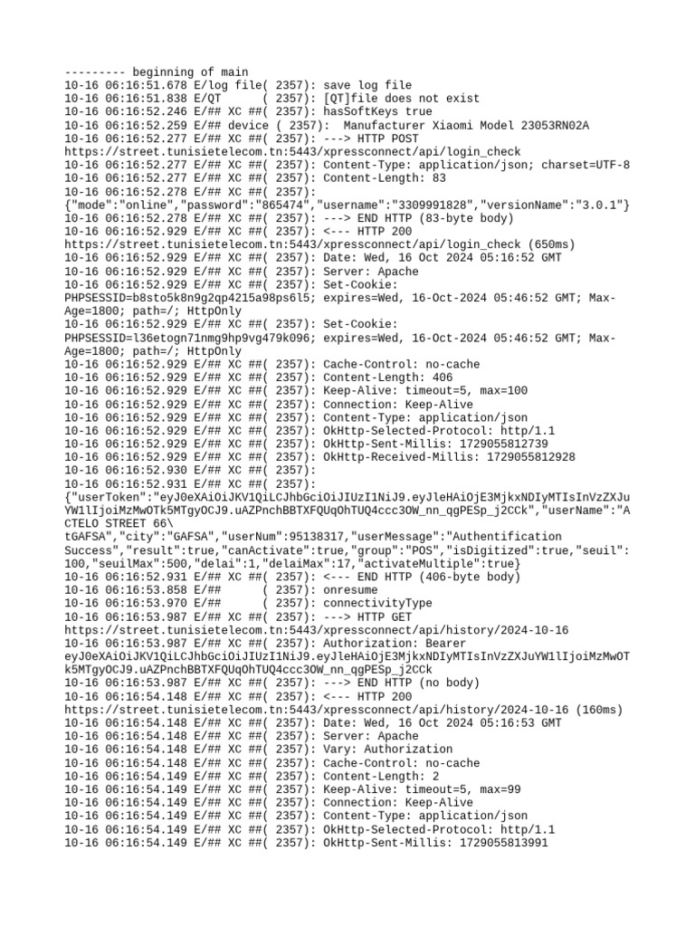 Xiaomi Device Log and API Response | PDF | Security | Cyberwarfare
