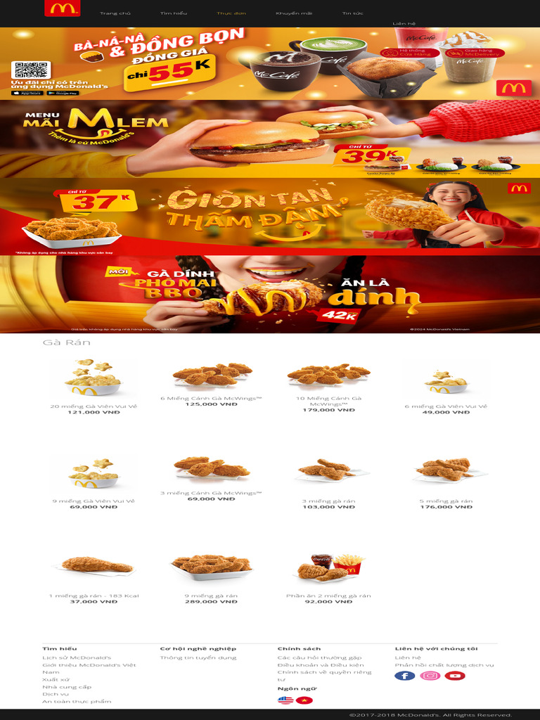 Gà Rán - McDonald's™ Vietnam | PDF