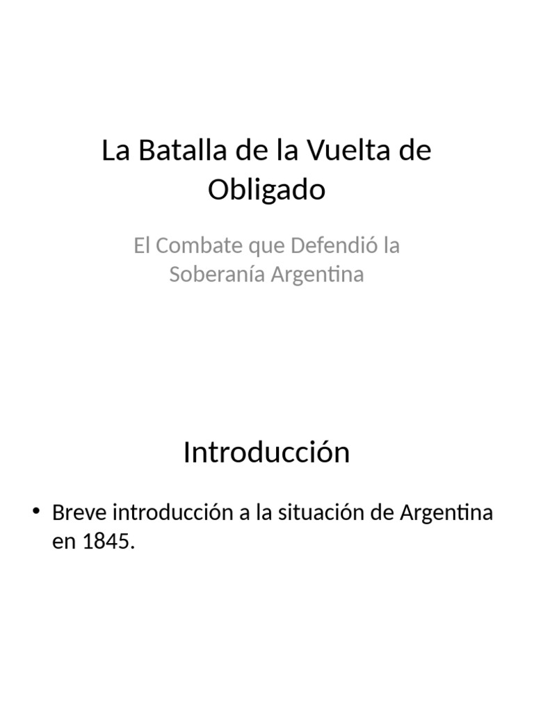 Presentacion Vuelta de Obligado | PDF | Historia