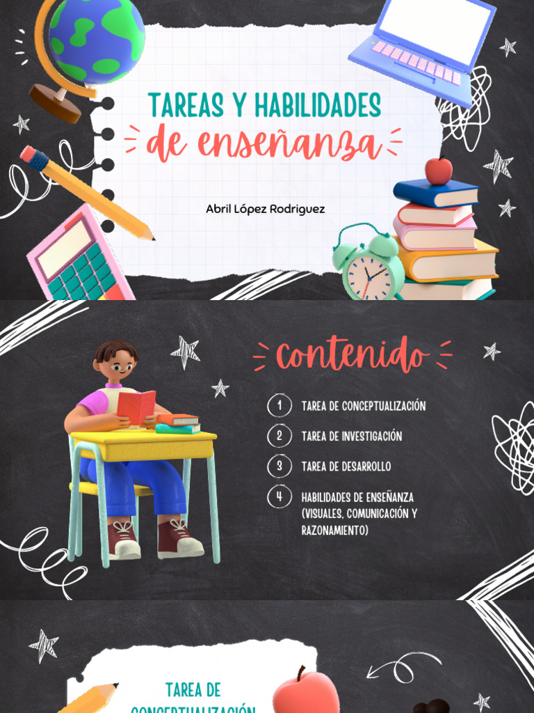 Tareas y Habilidades de Enseñanza | PDF | Pensamiento | Enseñando