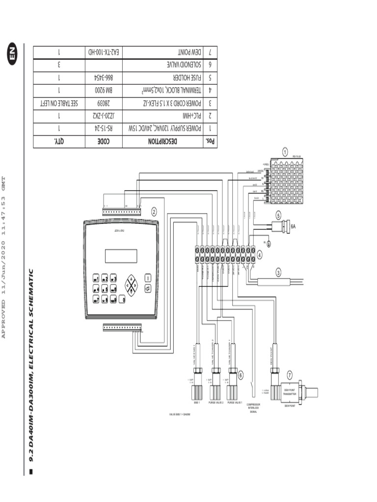 Electrical Drawing Dryer DA40MI | PDF