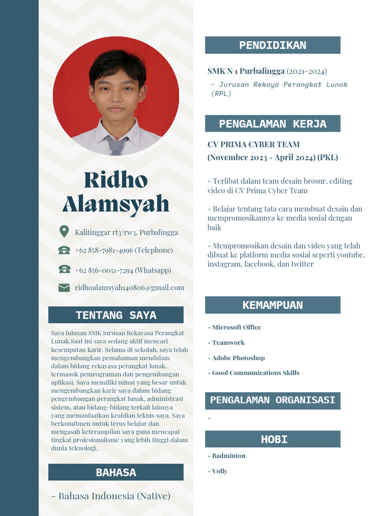 CV Ridho Alamsyah | PDF | Komputer