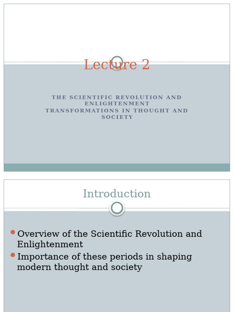 Scientific Revolution and Enlightenment Insights | PDF | Scientific ...