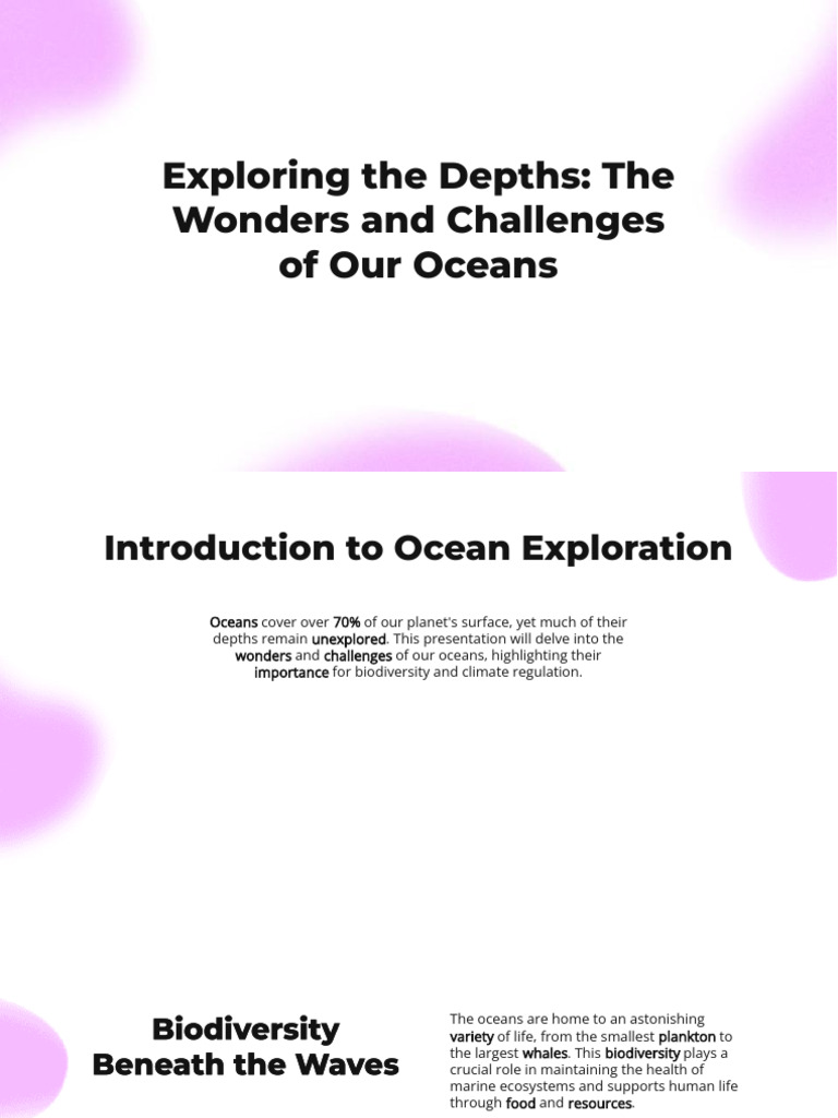 Exploring The Depths The Wonders and Challenges of Our Oceans ... Exploring The Depths The Wonders and Challenges of Our Oceans ...