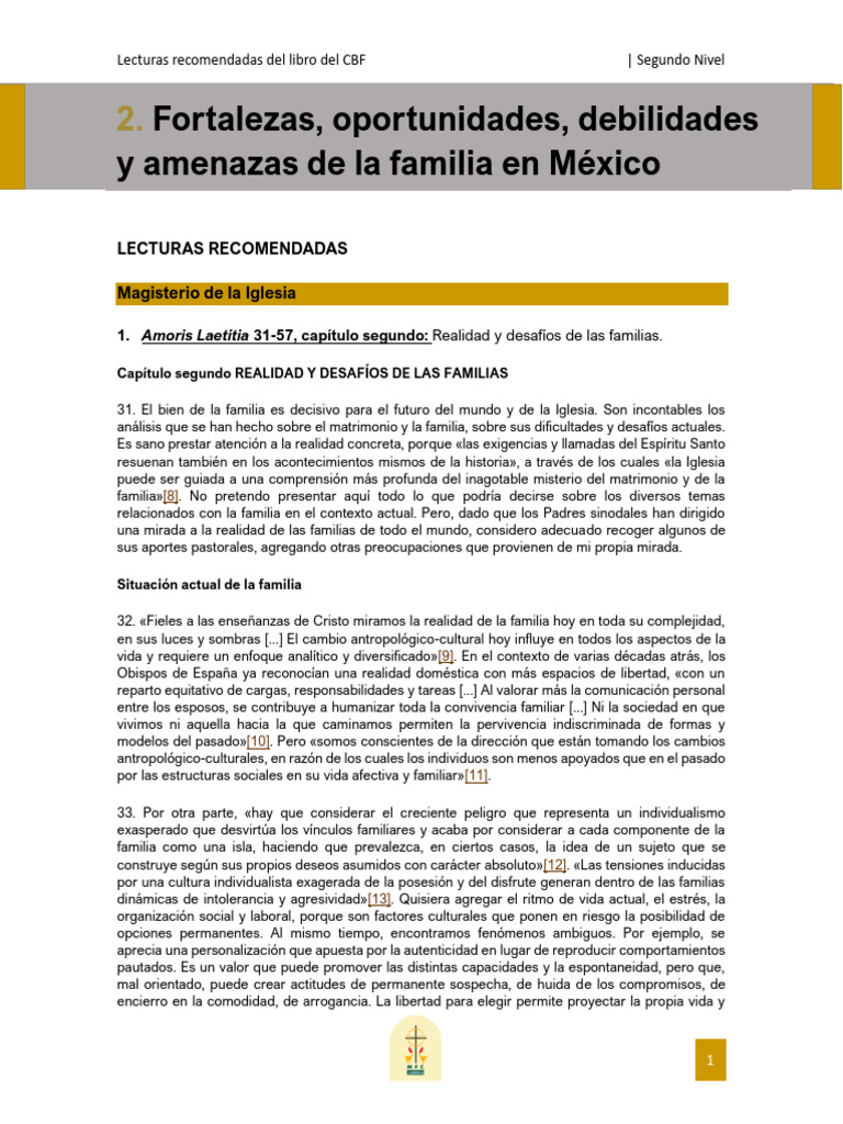 Lecturas Tema 2 2N | PDF | Familia | Matrimonio