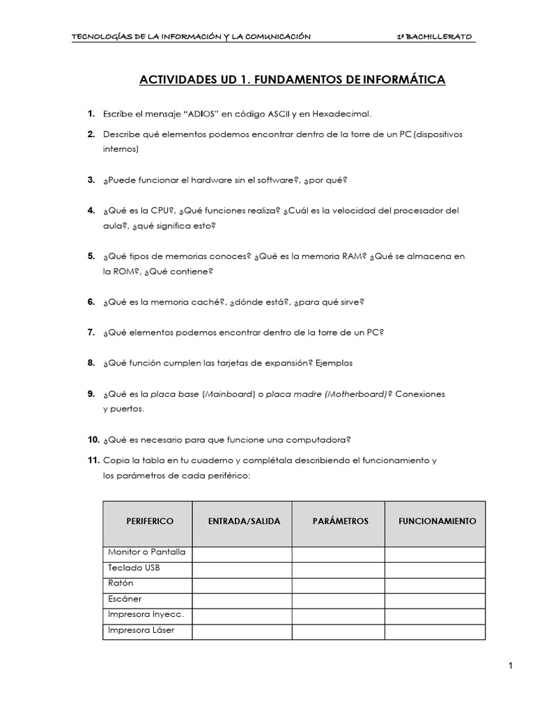Actividades Tema 0 | PDF
