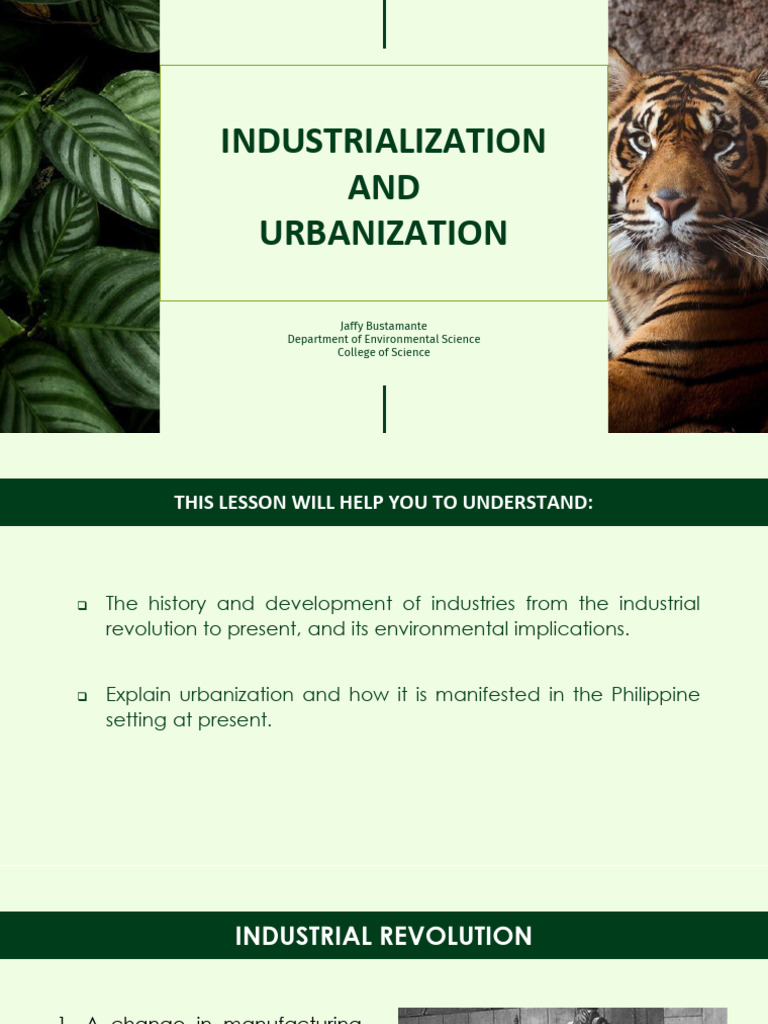 Lesson 7- Industrialization and Urbanization | PDF | Urbanization ...