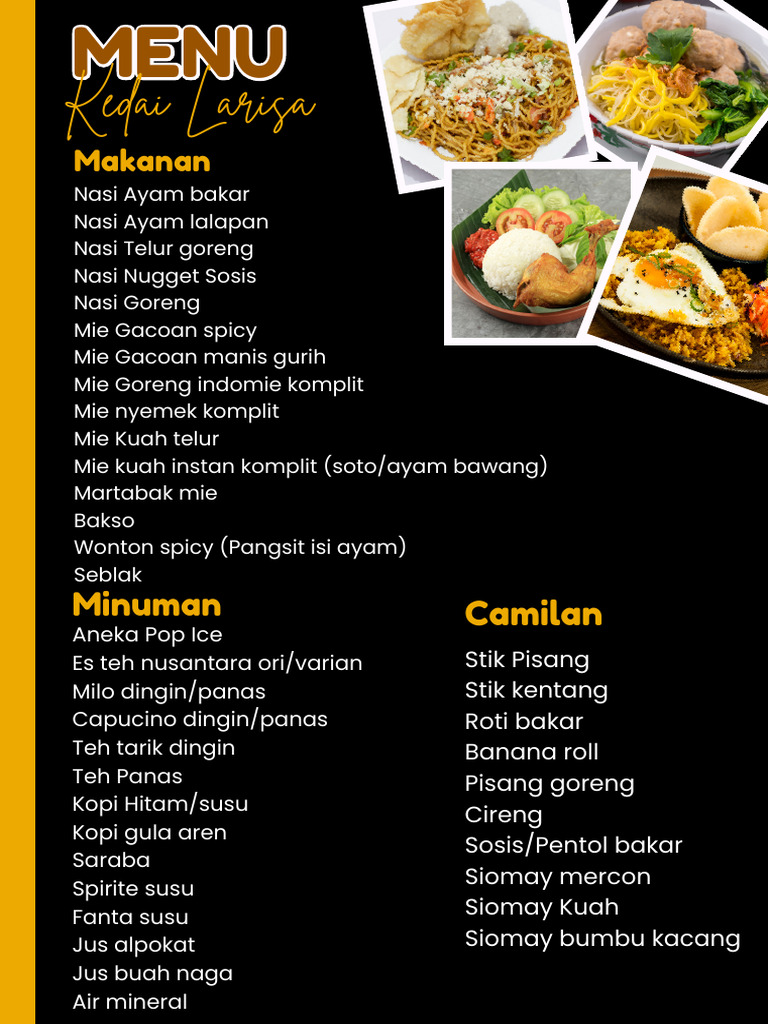 Hitam Kuning Elegan Menu Kedai Mie Dan Camilan - 20240926 - 125437 ...