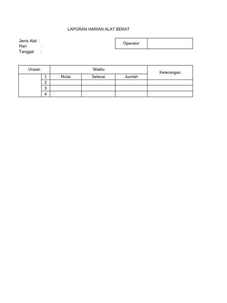Time Sheet Exca-WPS Office | PDF