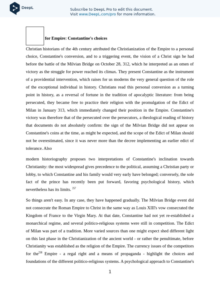 Constantine and the Western Roman Empire | PDF | Constantine The Great | Roman Empire