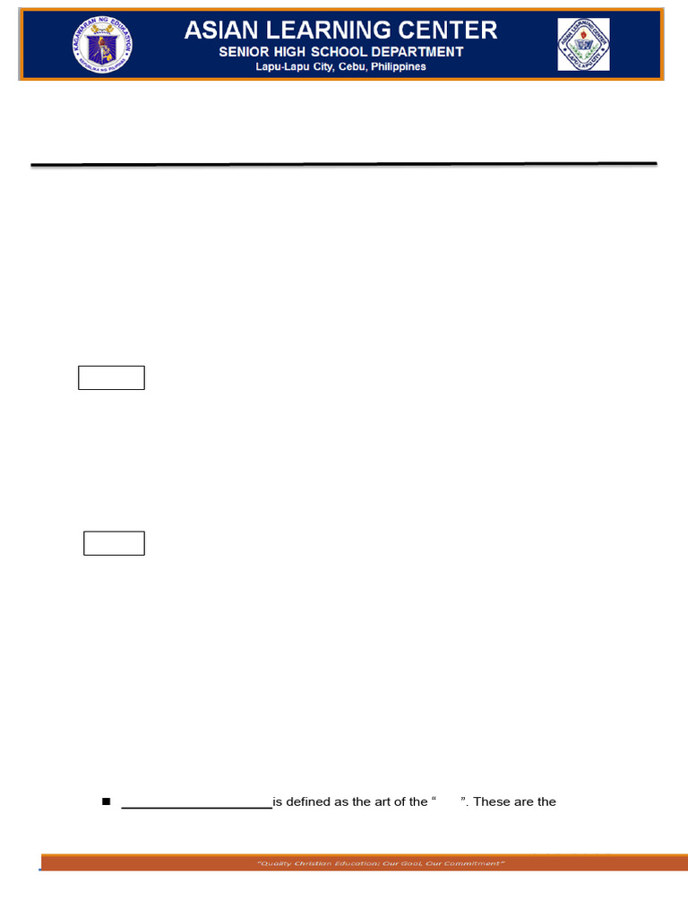 Cpar Week 1 Pdf Liberal Arts Education