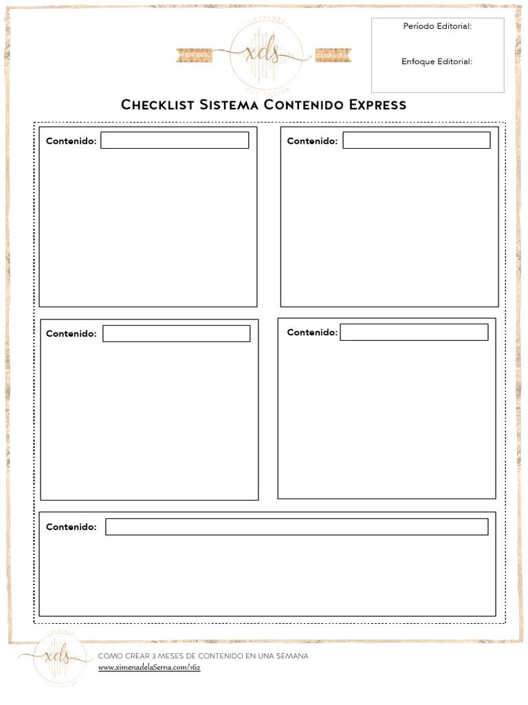 Checklist Contenido en Blanco | PDF
