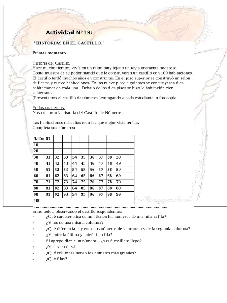 proyecto del castillo | PDF