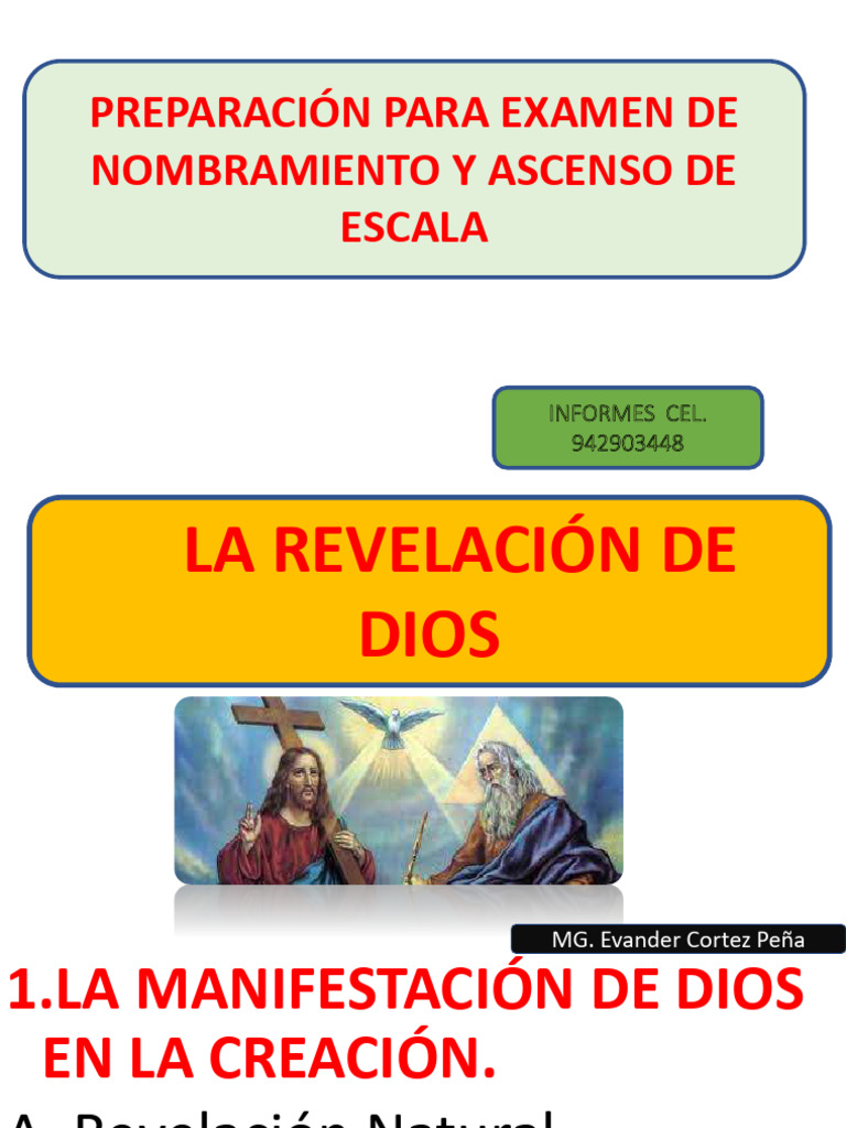 Sesión 06 La Revelación de Dios | PDF | Fe | Revelación