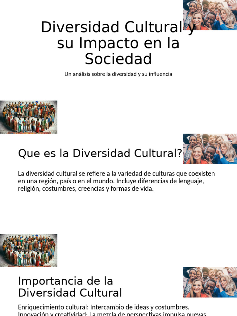 Diversidad Cultural y Su Impacto en La Sociedad | PDF
