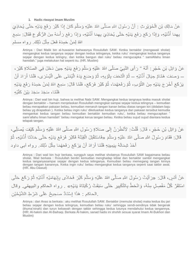 Hadis Riwayat Imam Muslim | PDF
