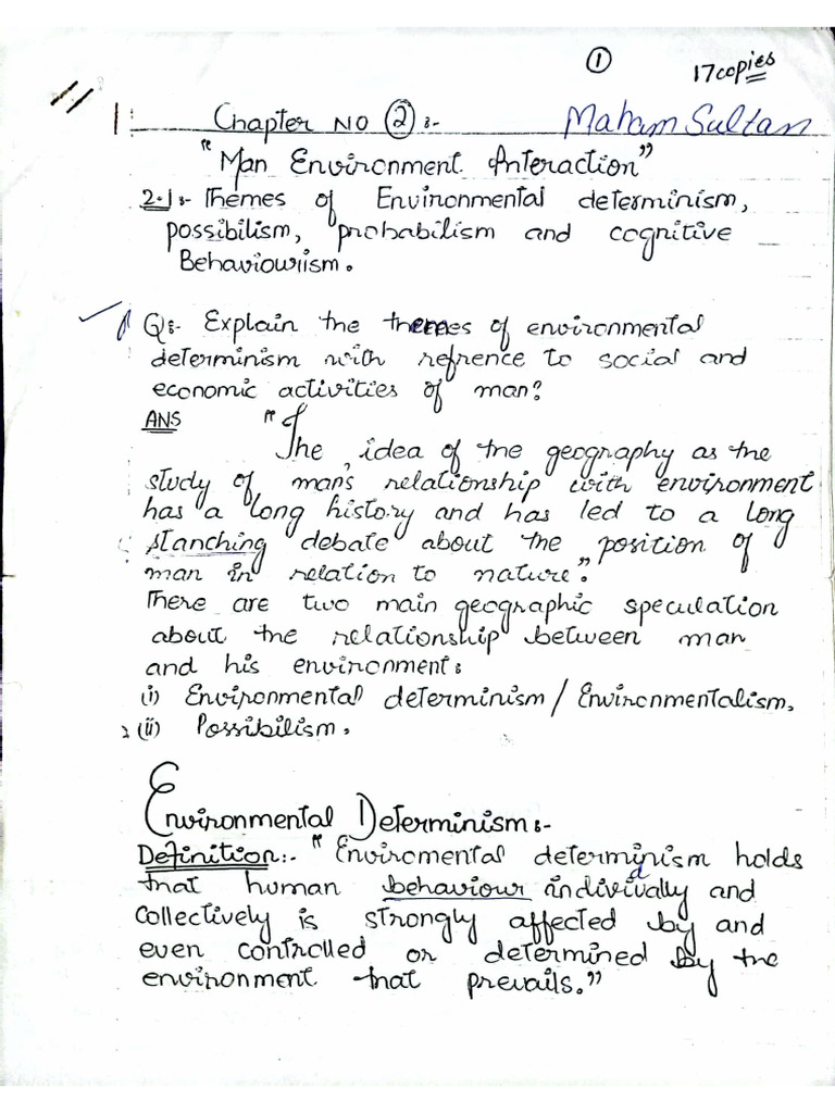 Man and Environment | PDF