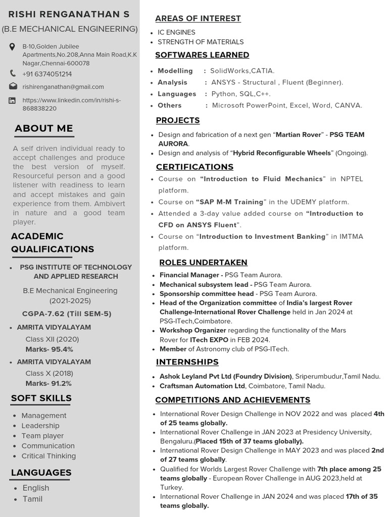 Caterpillar Resume | PDF