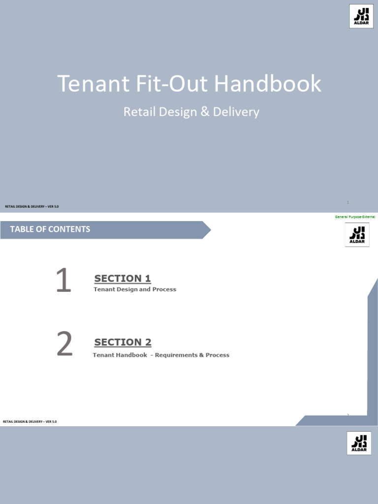RDD-Tenant Fit-Out Handbook -Ver 5.0 | PDF | Leasehold Estate | Lease