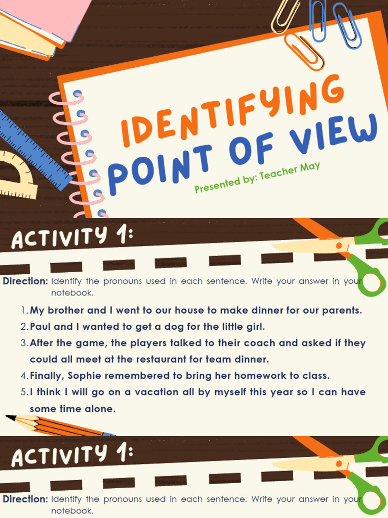 Identifying Point of View | PDF | Narration | Songs