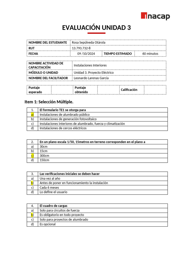 INACAP - Instalaciones Interiores - Evaluación 3 | PDF | Tecnología